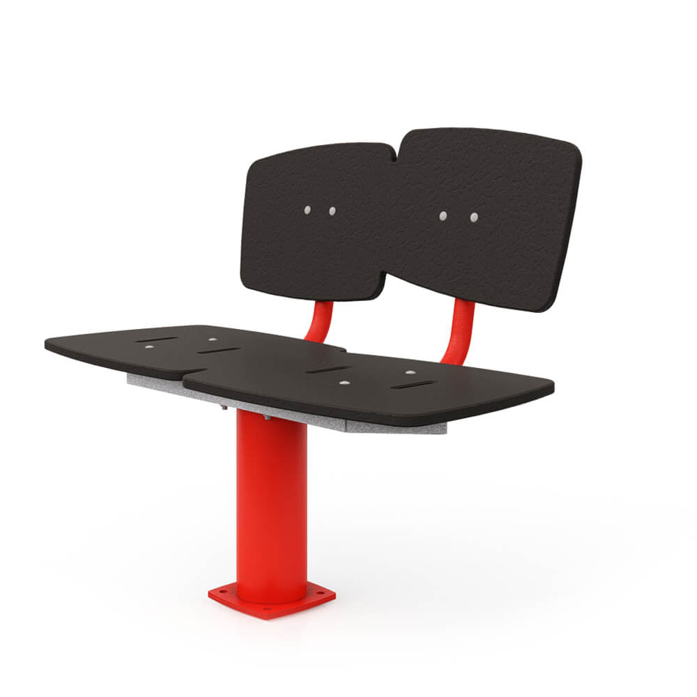 2-Seater Jazz Bench with backrests and one central leg – Jambette Boutik
